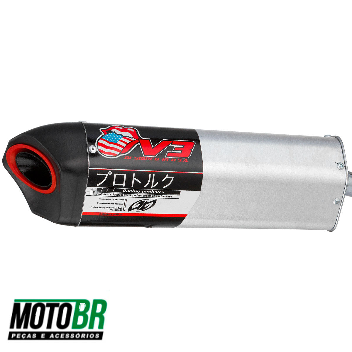 Ponteira Escape Hornet 600 2008-2010 V3 Alumínio - Tork - MotoBR