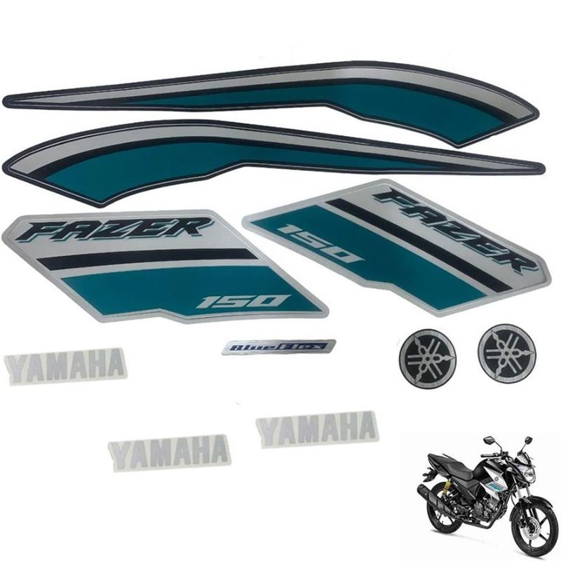 Jogo de Faixas Adesivos Fazer 150 2019 Preto