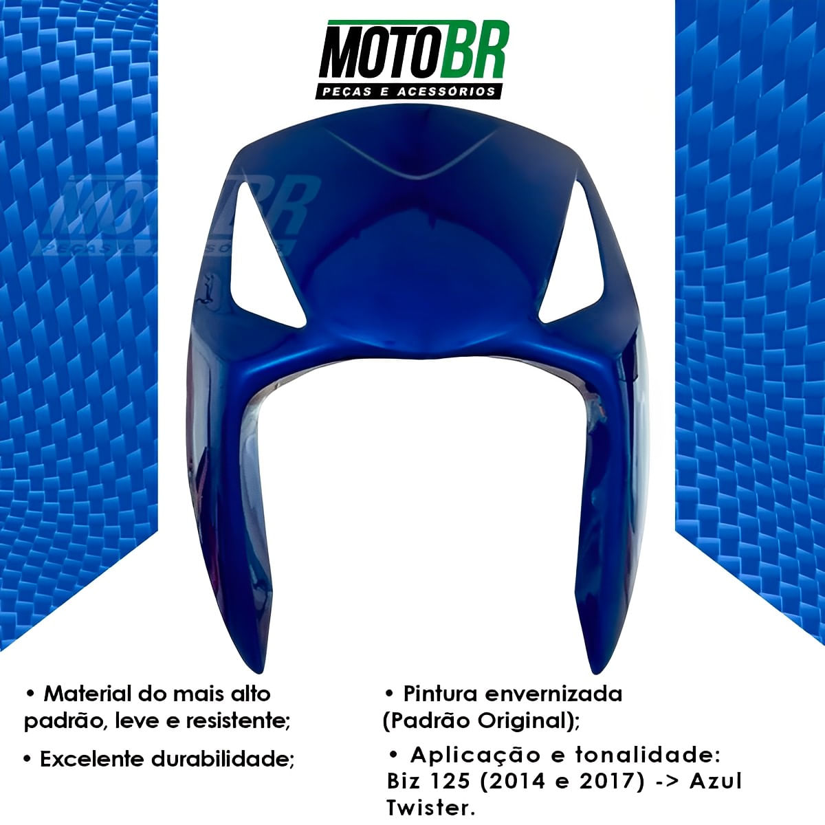 Bico Frontal Biz 125 2007 Azul Twister Perolizado
