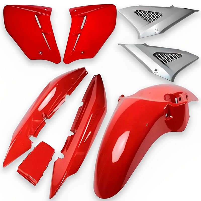 Kit Carenagem Completo Cbx 250 Twister 2004 A 2005 Vermelho Motobr
