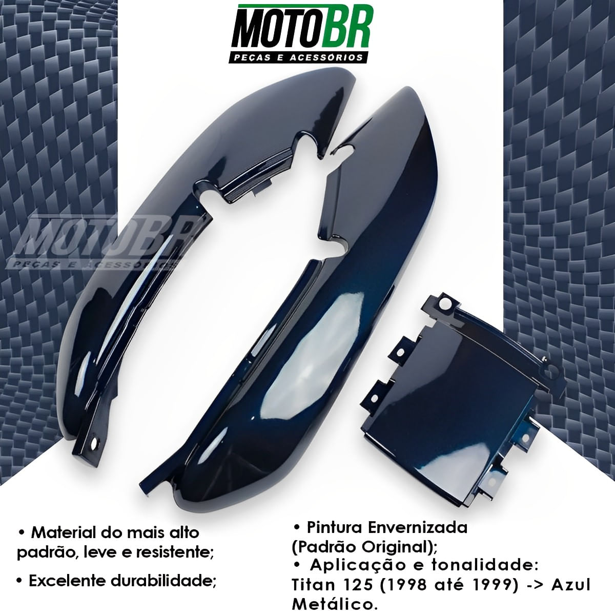 Rabeta Completa Titan 125 1998 Até 1999 Azul Metálico