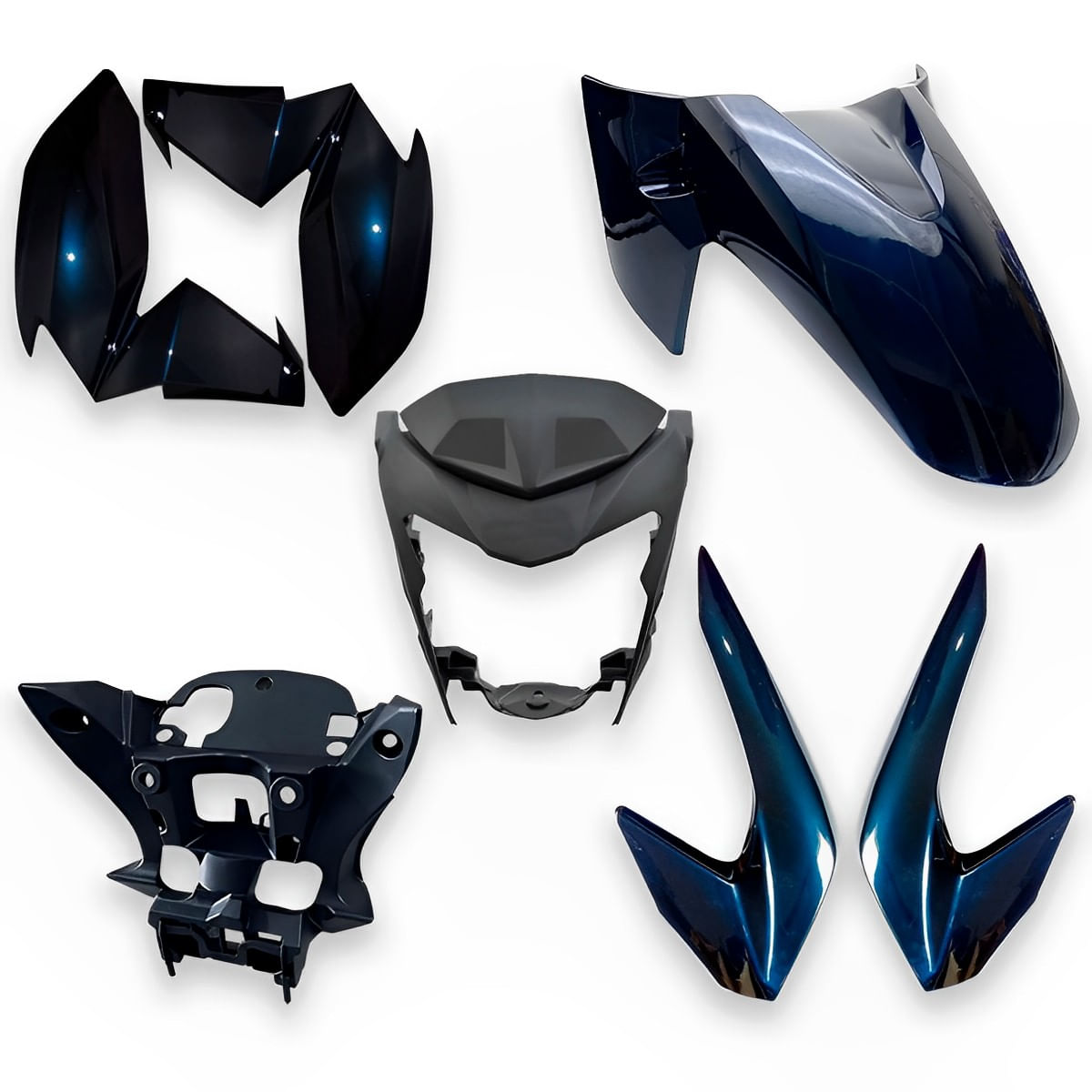 Kit Carenagem Completo CB 250 Twister 2018 Azul Perolizado - MotoBR