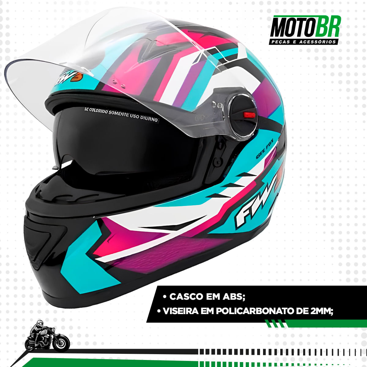Capacete FW3 GTX Fox Azul - MotoBR