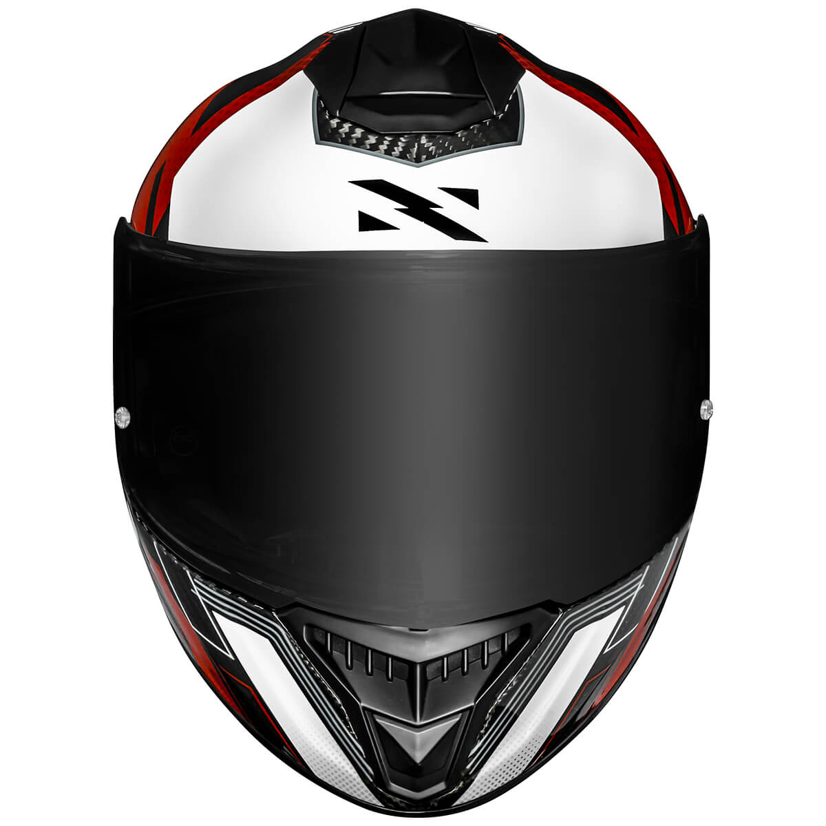 Capacete Original Norisk Carbon R Team Vermelho Branco - MotoBR